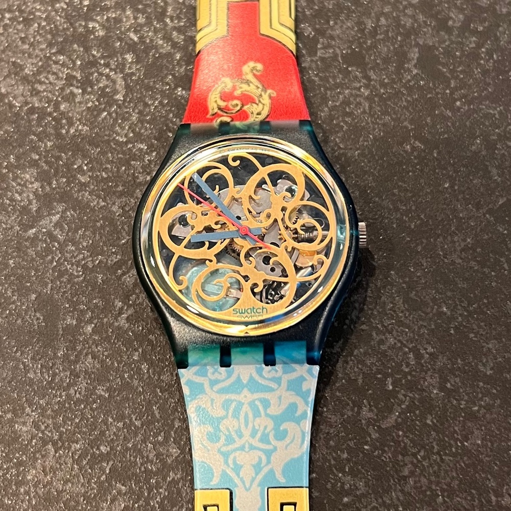 1990 Vintage Swatch Watch, Stucchi, Gn107 - Gem